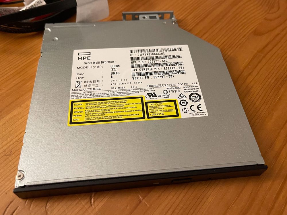 HPE 9.5mm SATA DVD-RW Optical Drive (Neu (gemäss Beschreibung)) in ...