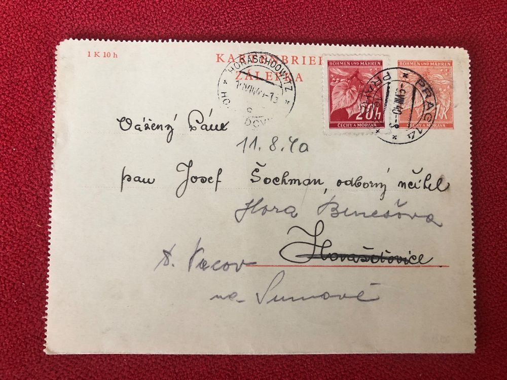 Besetztes BÖHMEN & MÄHREN Kartenbrief 1940 - sehr selten (Neu (gemäss ...