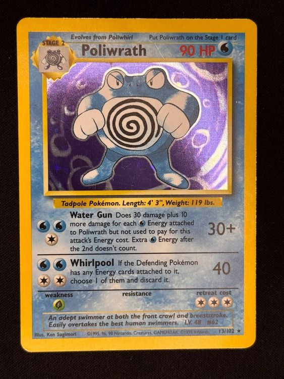 Pokemon Poliwrath Holo 13/102 - Base Set - ENG (Gebraucht) in Bürglen ...