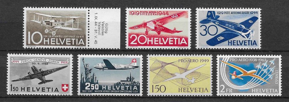 1944-1963:Flugpost-Marken 7 Werte ** | Kaufen auf Ricardo