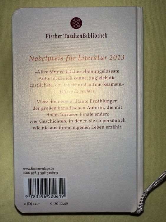 Alice Munro - Liebes Leben - Erzählungen, Fischer Verlag (Gebraucht) in ...