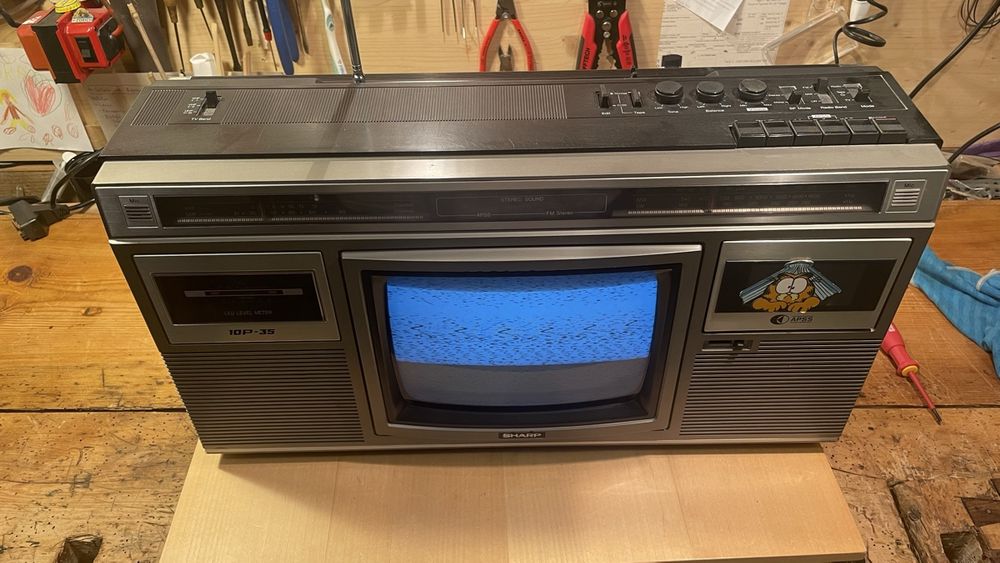 SHARP Ghettoblaster 10P-35G Retro Vintage TV Radio Kassette (Gebraucht ...