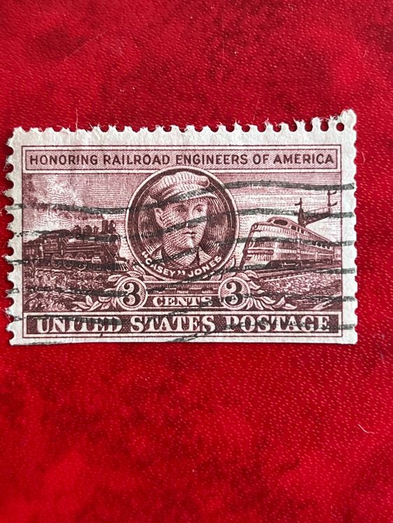 US Postage 3¢ (USA) - 1950 - Casey Jones and Locomotives (Gebraucht) in ...