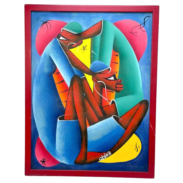 Peinture haïtienne originale huile sur toile Casimir Laurent | Kaufen auf Ricardo