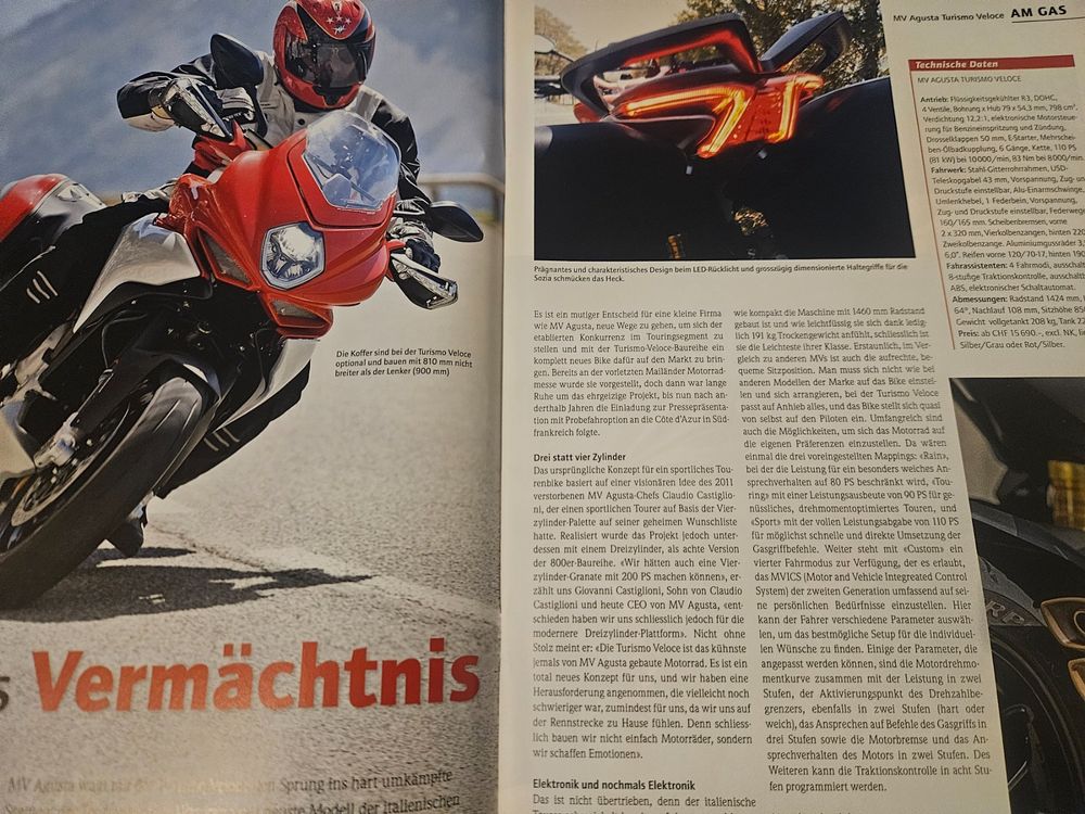 Moto Sport 9/15 MV Augusta Yamaha YZF-R3 Aprilia V4 1100 xx (Gebraucht ...