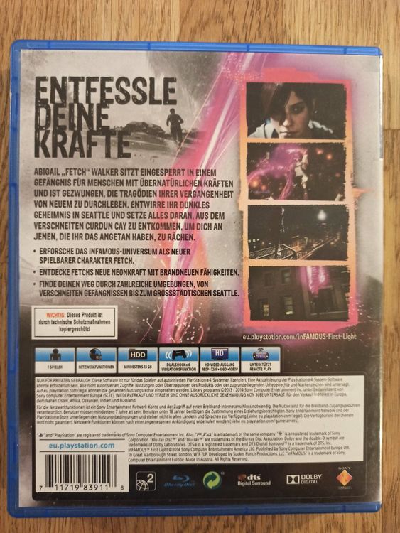 📀📀📀InFamous First Light PS4 / PS5 📀📀📀 (Gebraucht) in Oberweningen für ...