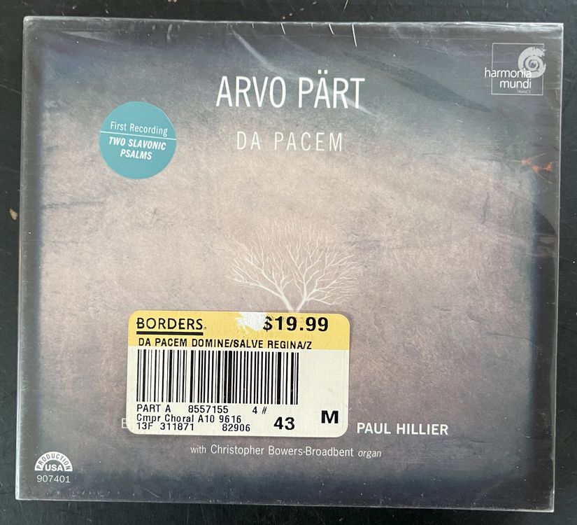Arvo Pärt – Da pacem CD - Ungepackt (Neu und originalverpackt) in ...