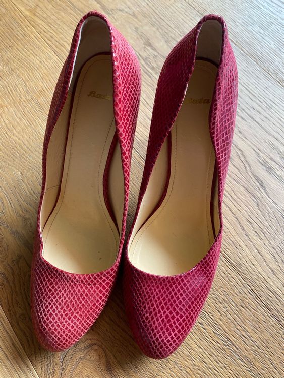 Bata new leather red shoes size 40 | Kaufen auf Ricardo