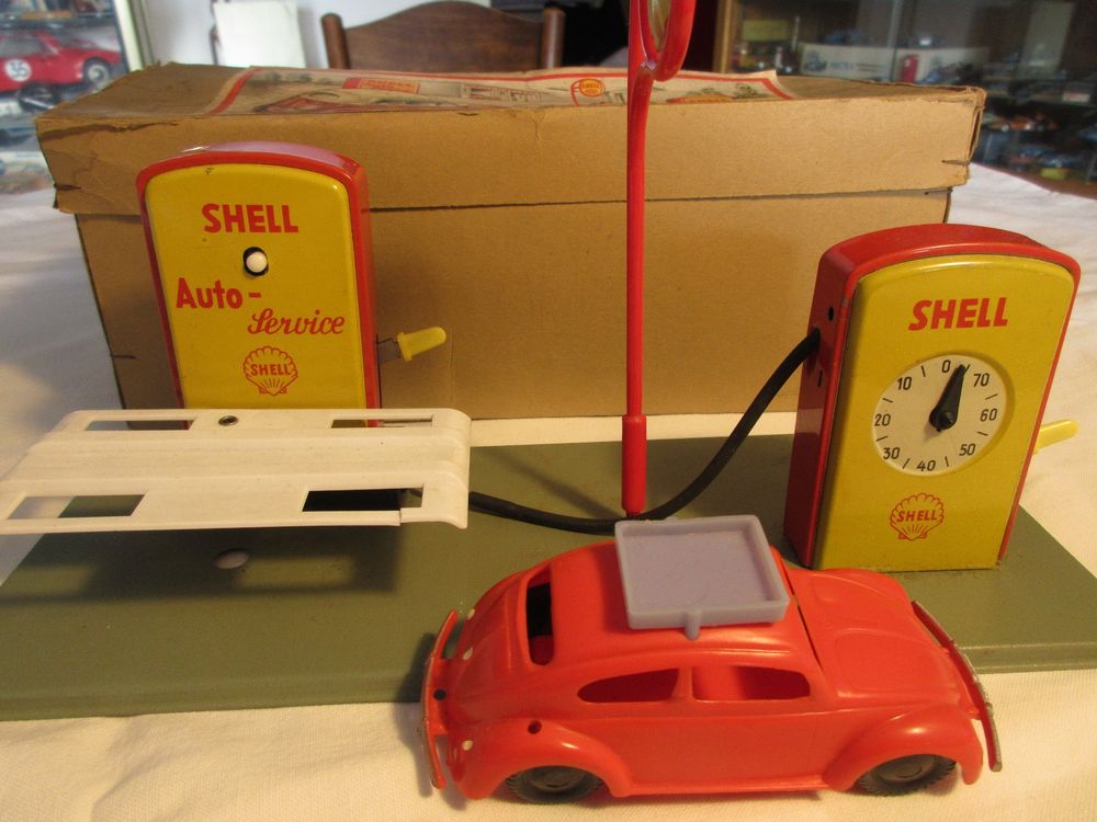 Shell Blech Spielzeug - Garage mit Originalschachtel (Gebraucht) in für ...