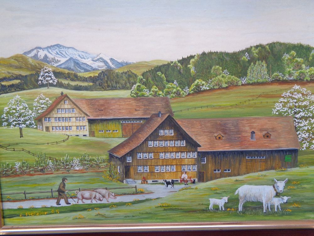 APPENZELLER FRÜHLING SIGN. METZLER BAUERNMALEREI NAIV MALER (Gebraucht) in Henggart für CHF 125 ...