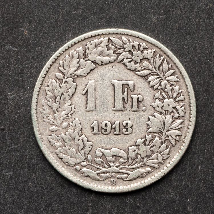 Silbermünze 1 Franken Helvetia 1913 B | Kaufen auf Ricardo