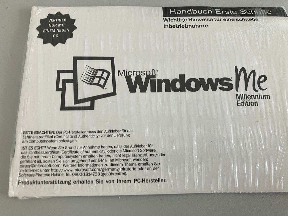 Windows ME OEM (Neu und originalverpackt) in Wetzikon ZH für CHF 20 – mit Lieferung auf Ricardo ...