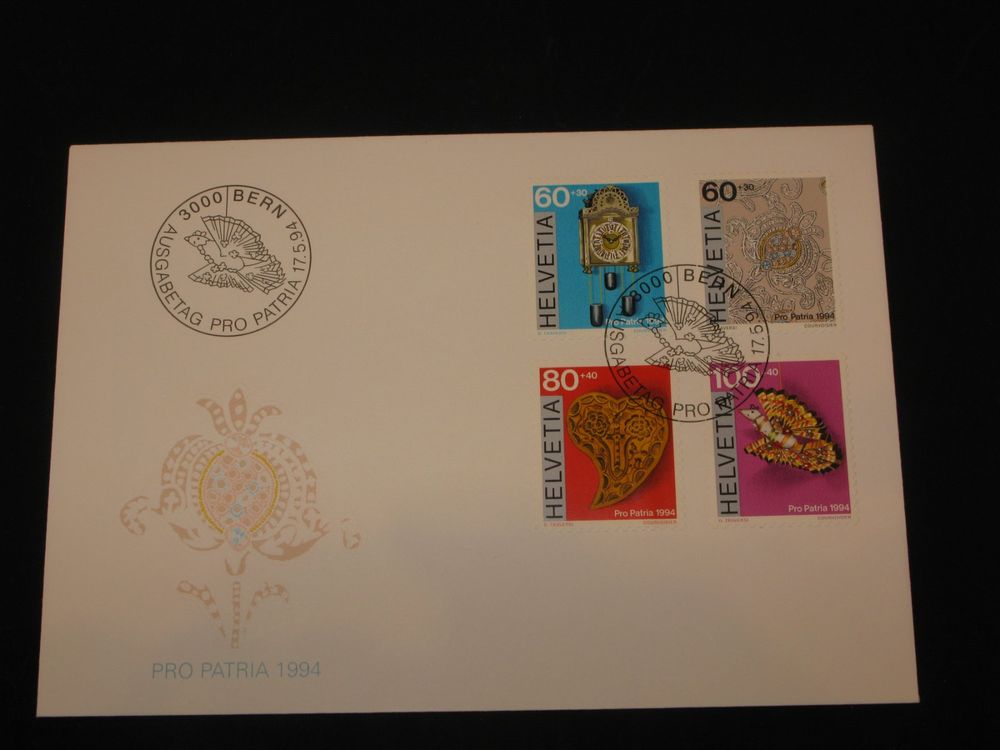 Pro Patria FDC 1994 Nr. 243 - 246 Volkskunst aus der Schweiz | Kaufen auf Ricardo