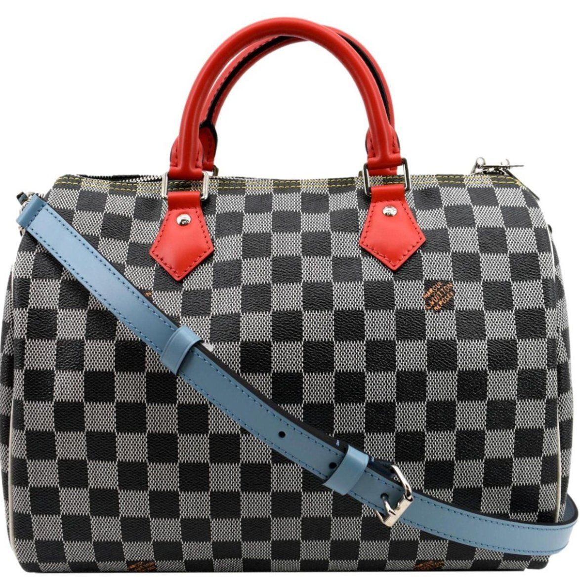 👜 ️ Louis Vuitton Speedy 30 Black & White Damier Canva💋 (Neu und ...