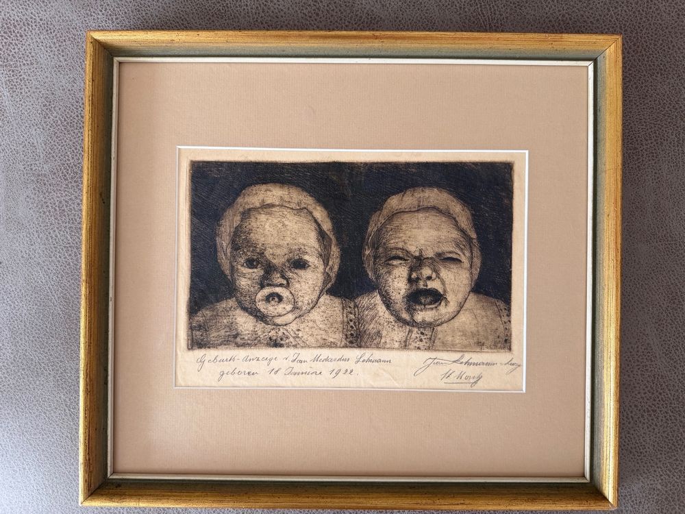 St. Moritz, Jean Lehmann, Original Bild, 1922 Geburtsanzeige (Gebraucht ...