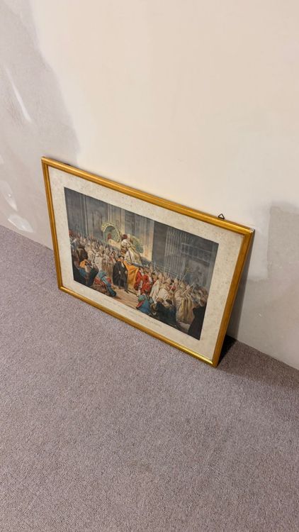 Vintage Farbdruck Papst Pius IX. im Goldrahmen Vintage (D'occasion) à ...
