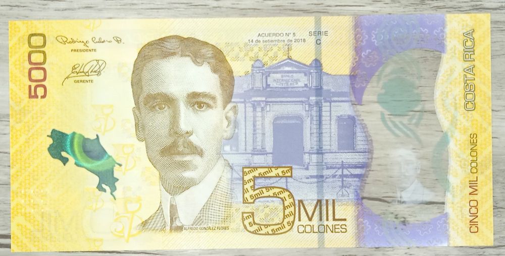 Costa Rica 5000 Colones Polymer UNC (Neu (gemäss Beschreibung)) in ...