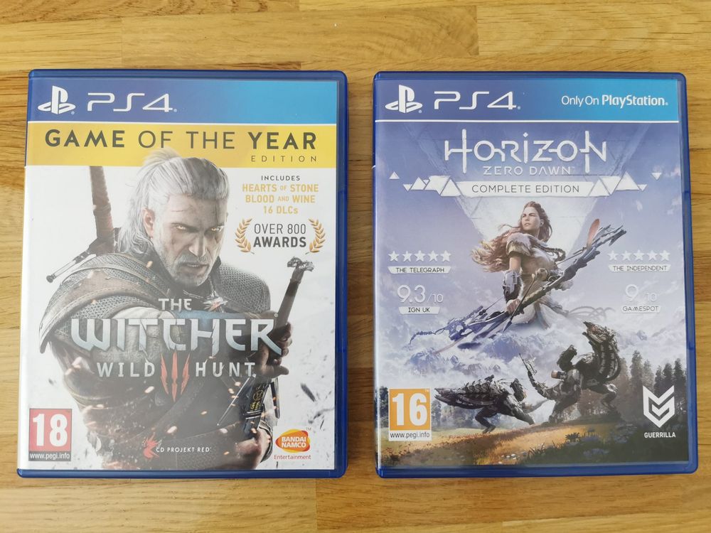 Witcher 3 Wild Hunt GOTY + Horizon Zero Dawn Complete PS4 (Gebraucht ...