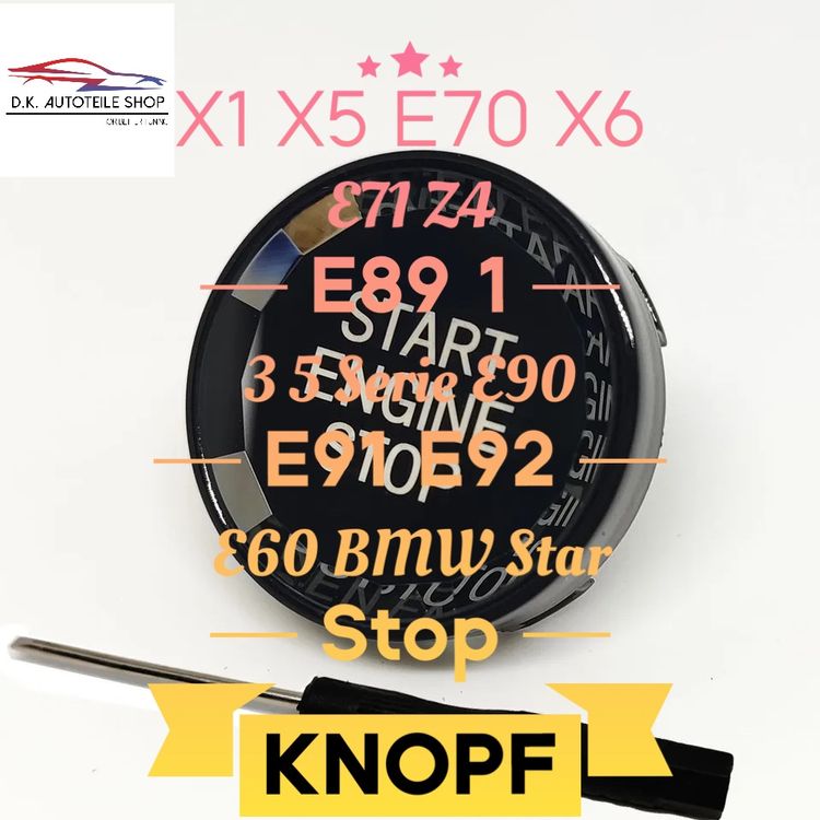 BMW Start Stop Knopf E60 E70 E71 E83 E84 E87 E89 E90 E91 E92 | Kaufen auf Ricardo