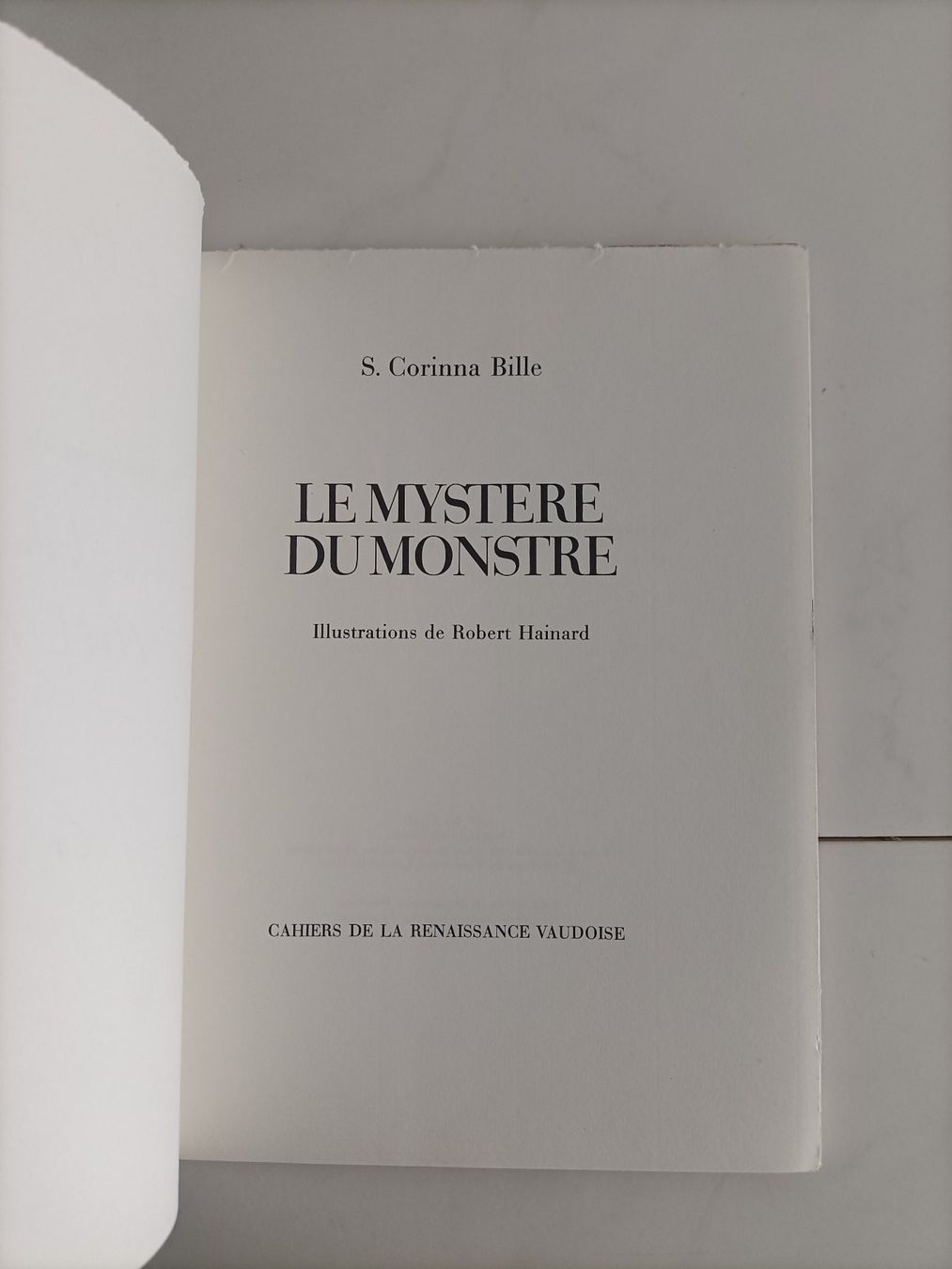 Le mystère du monstre (+ dédicace) / S. Corinna Bille / CRV (D'occasion ...
