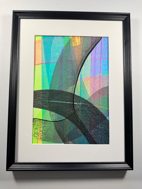 Abstrakt Acryl Gemälde auf Papier 21 x 33 cm (Neu und originalverpackt) in Langnau am Albis für ...