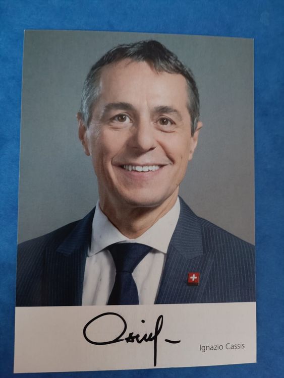 Ignazio Cassis - signierte Autogrammkarte (Gebraucht) in Menziken für ...