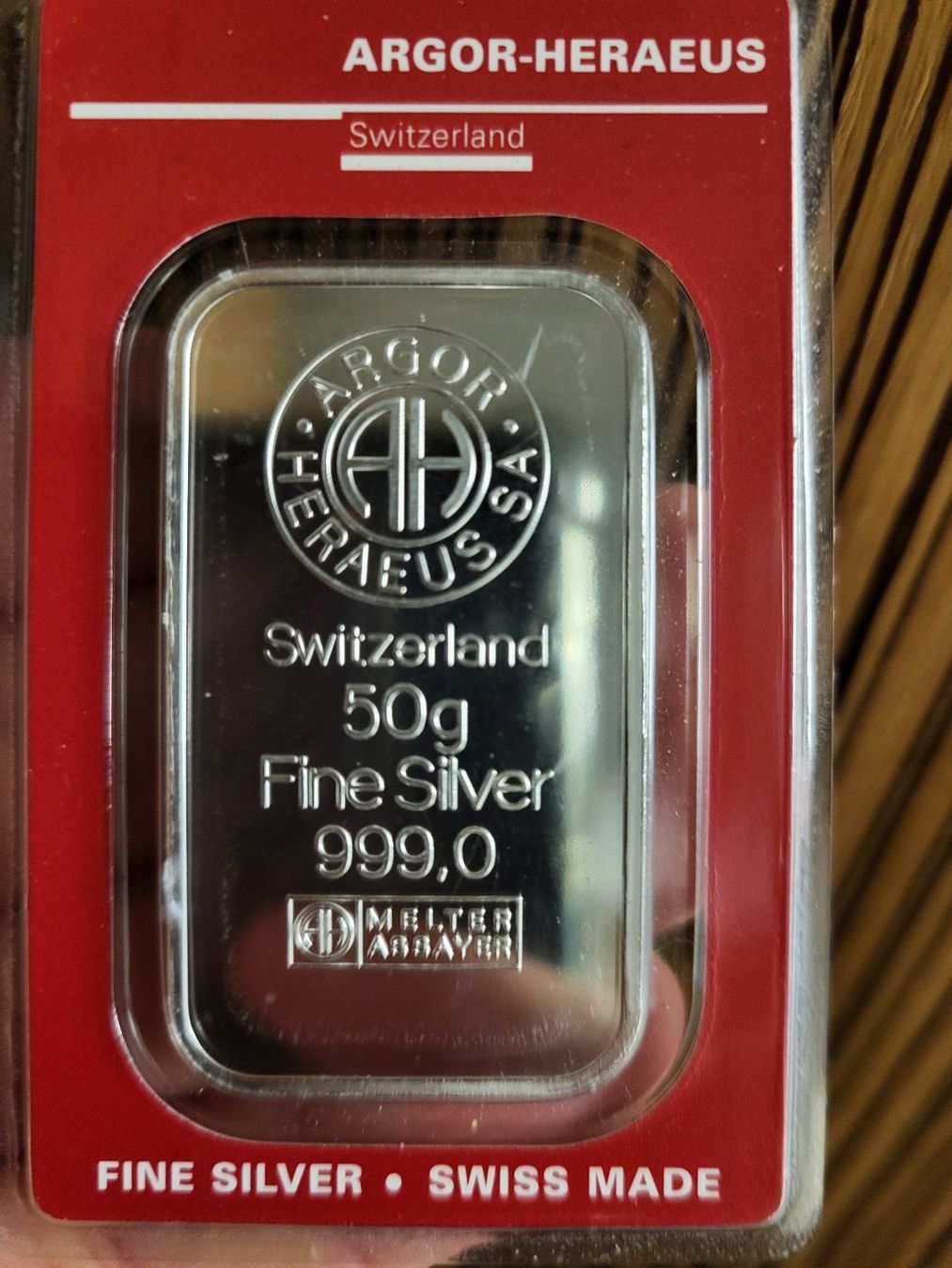 50gr Feinsilber Argor Heraeus - XAG Silber Barren (Gebraucht) in ...