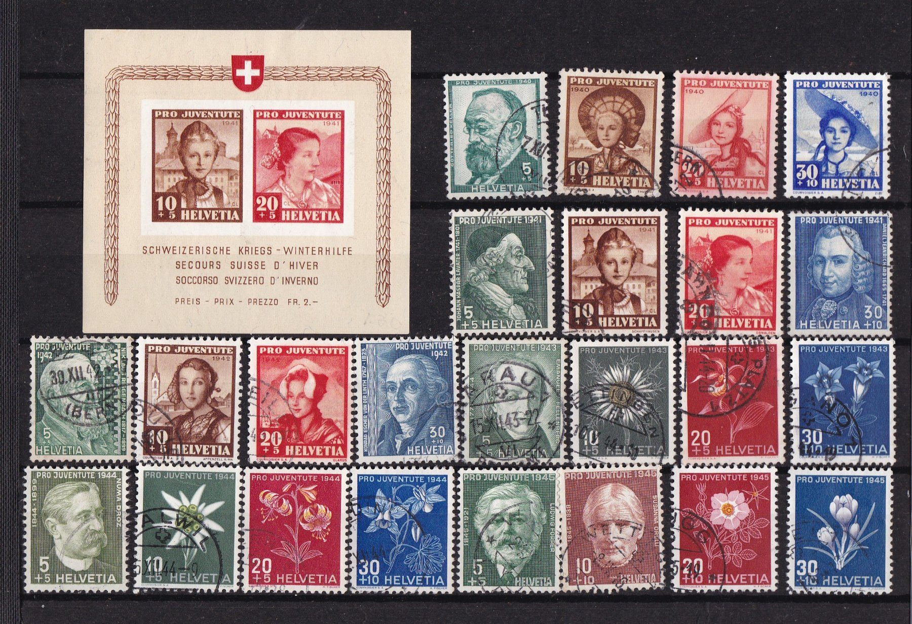 Pro Juventute Briefmarken Lot ab Vorläufer mit Block (Gebraucht) in Münchwilen AG für CHF 1 ...