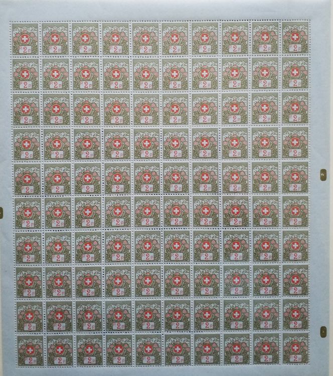 Portomarke, der Rekord-Bogen mit 19 Plattenfehler postfrisch | Kaufen ...