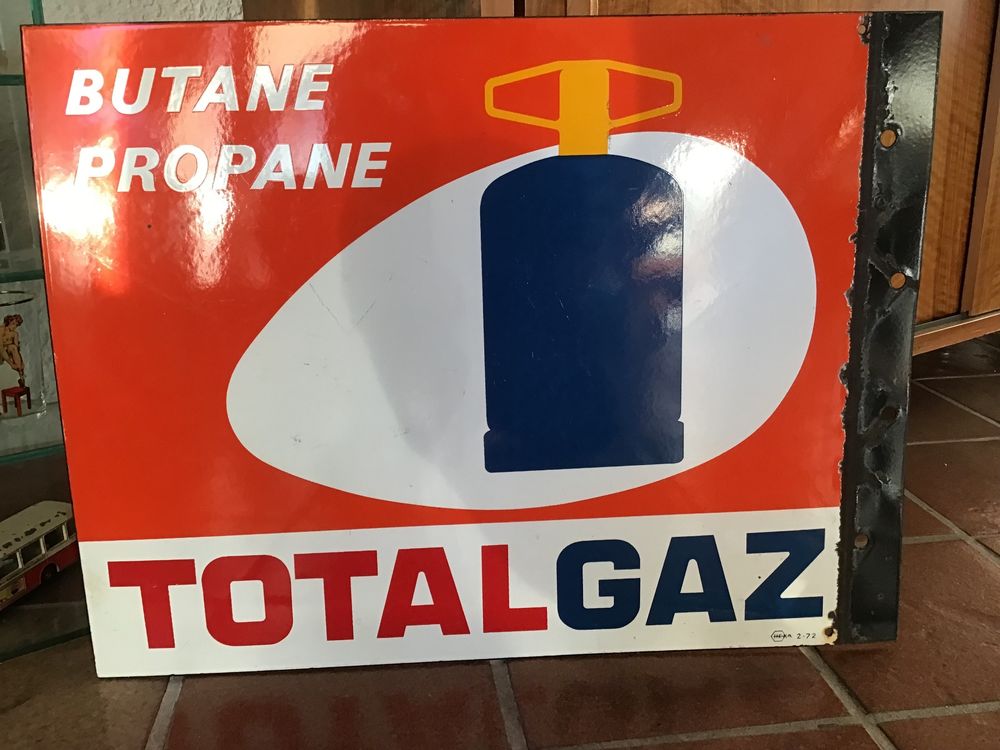 Plaque émaillée double face Total Gaz butane propane | Kaufen auf Ricardo