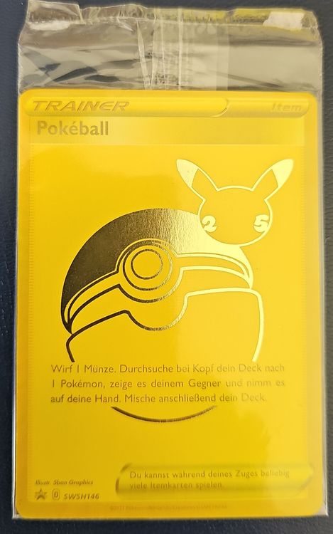 Goldene Pokémon Pokéball Trainer Karte - Neu & Versiegelt (Neu und ...