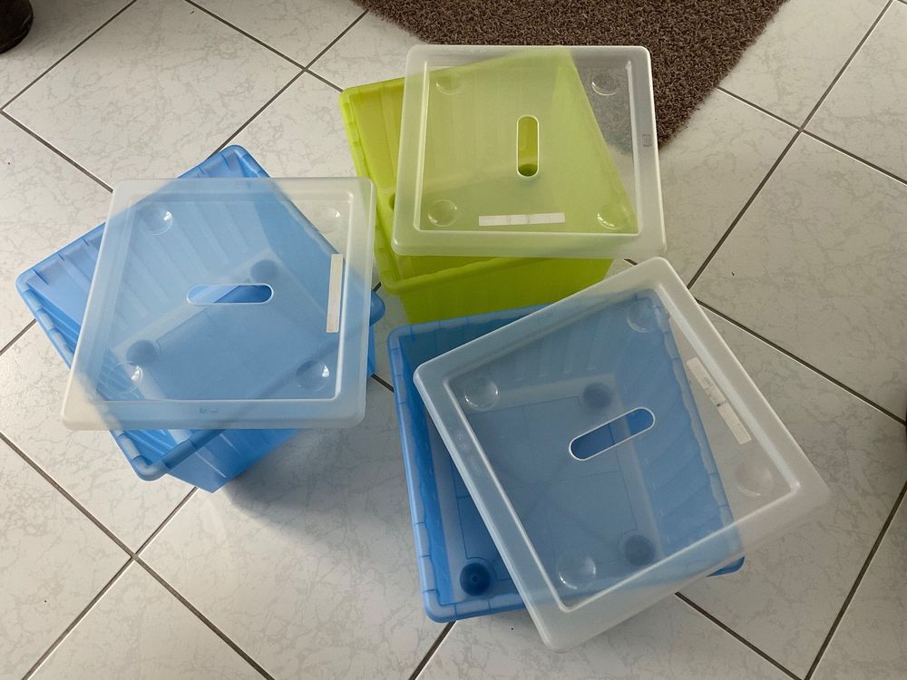 Ikea Vessla Kiste mit Deckel (drei Stück) (Gebraucht) in Kirchberg SG für CHF 1 – nur Abholung ...