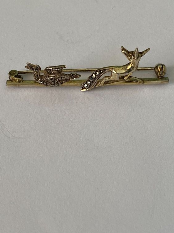 Brosche Silber vergoldet (Gebraucht) in Langnau am Albis für CHF 10 – mit Lieferung auf Ricardo ...