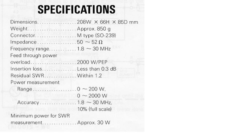 kenwood sw-2100 swr power meter (Gebraucht) in Vouvry für CHF 36 – mit ...