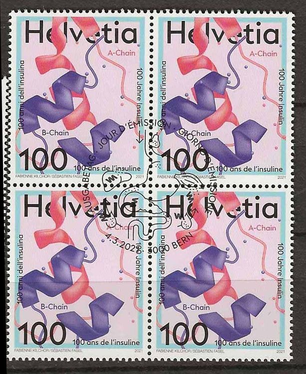 B1816 - 100 ans de l'insuline B4 1er jour | Kaufen auf Ricardo