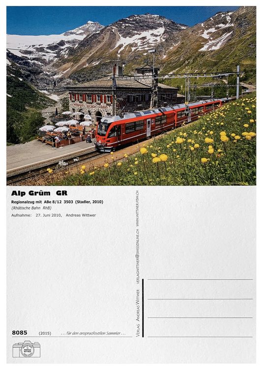 Alp Grüm Bernina Poschiavo Bahn RhB ABe 8/12 3503 Allegra | Kaufen auf Ricardo