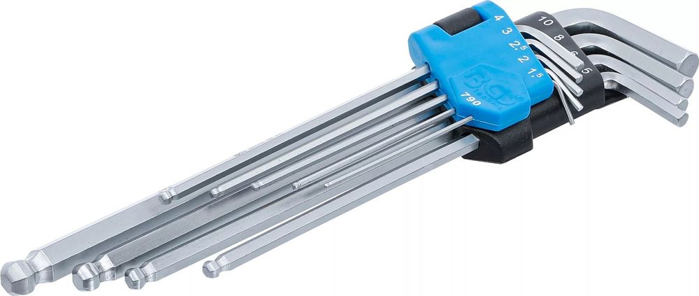 Innen-6-kant-Winkelschlüssel-Set, Inbus, extra lang,1.5-10mm (Neu und ...