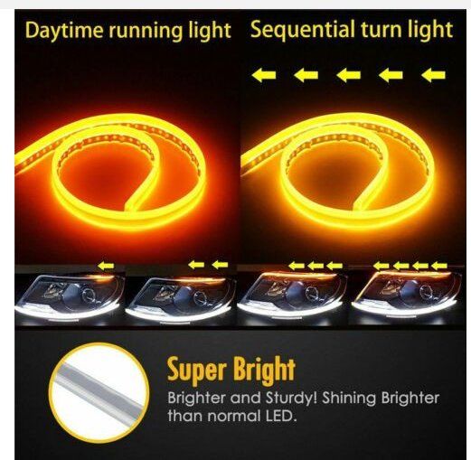 2X 60cm LED Blinker Streifen Auto DRL Tagfahrlicht (Neu (gemäss ...