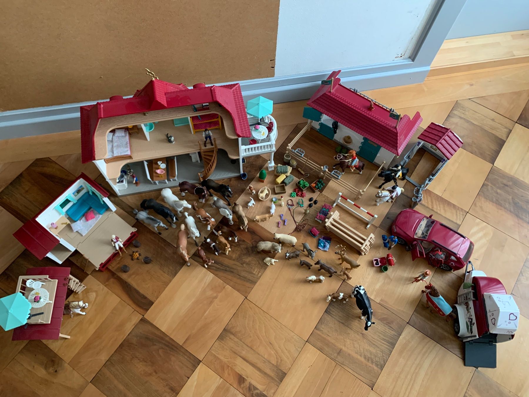 Schleich Pferdehof mit viel Zubehör, Top Zustand! (Gebraucht) in Wald ...