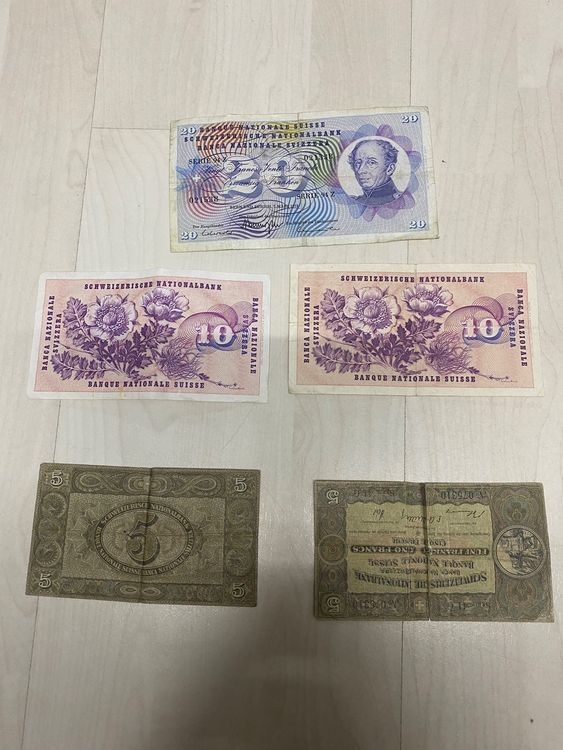 CH Banknoten Diverse (2) (Gebraucht) in Ballwil für CHF 15 – mit ...