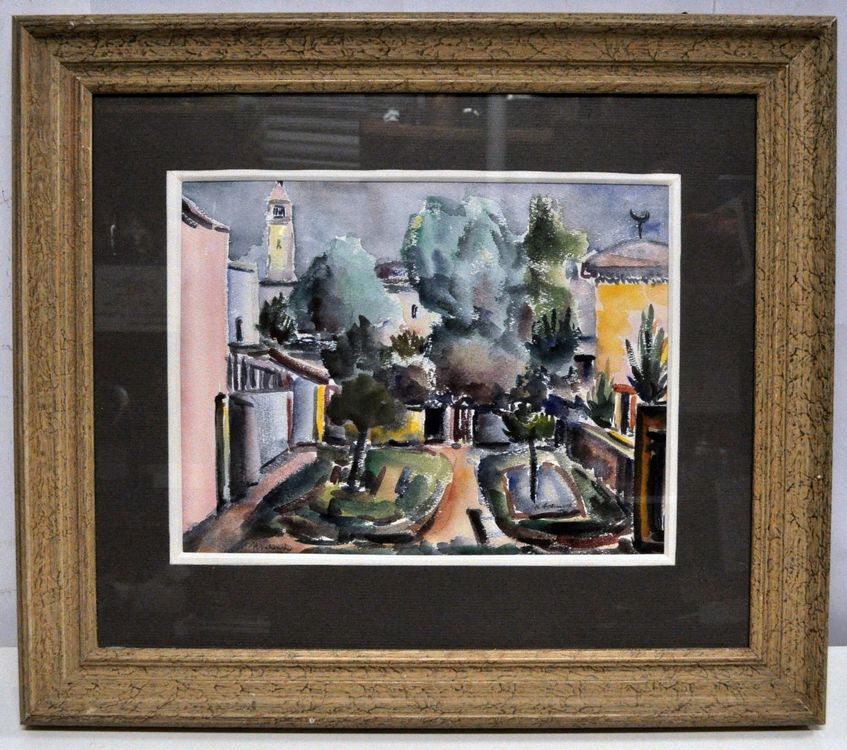 Tableau à l'aquarelle signé Henri Schenk | Kaufen auf Ricardo