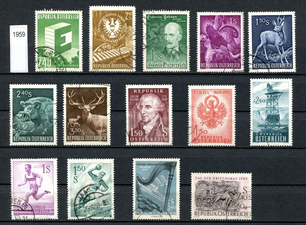 Österreich 1959, 14 Briefmarken | Kaufen auf Ricardo