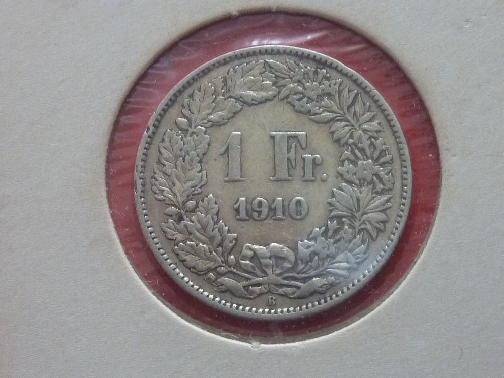 1 Fr. 1910 in Münzen Karton. (Gebraucht) in Seon für CHF 4 – mit Lieferung auf Ricardo kaufen