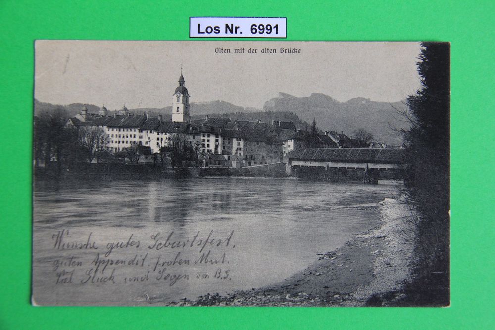 CH Ansichtskarte Olten mit der alten Brücke um 1905 Los 6991 (Gebraucht) in Volken für CHF 20 ...
