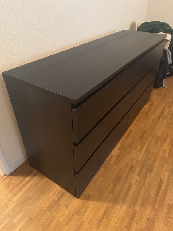 MALM Kommode mit 6 Schubladen in Schwarz ab 1.- (Gebraucht) in Baden ...