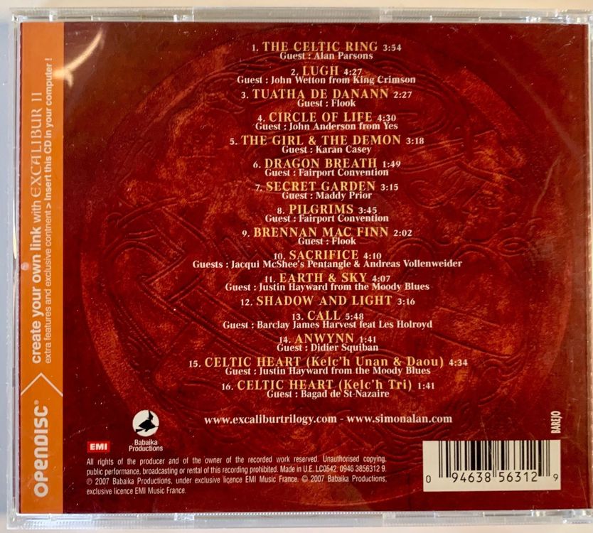 EXCALIBUR II „The Celtic Ring“ CD YES JETHRO TULL BJH ASIA | Kaufen auf ...