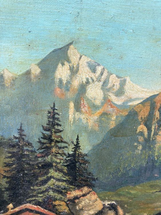 Tableau Gemälde Alpen Alpes ancien antik (Gebraucht) in St-Cierges für CHF 68 – mit Lieferung ...