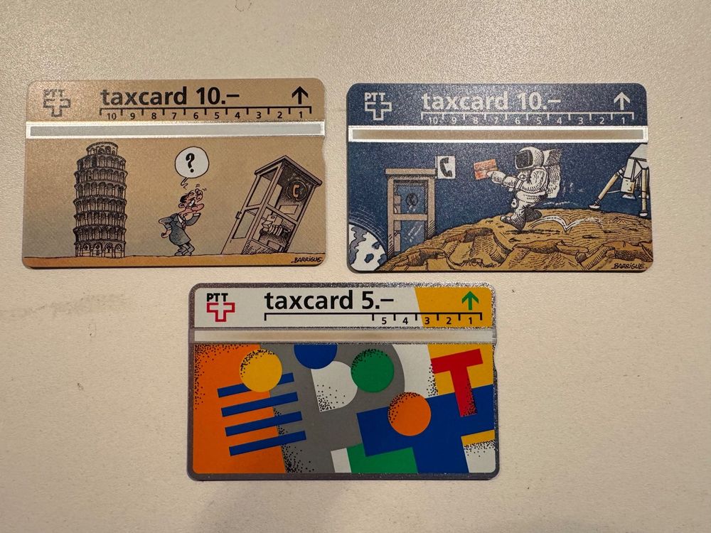 3 Taxcards - Sammlerobjekte - PTT Telecom 📞🚀🇮🇹 (Neu (gemäss ...