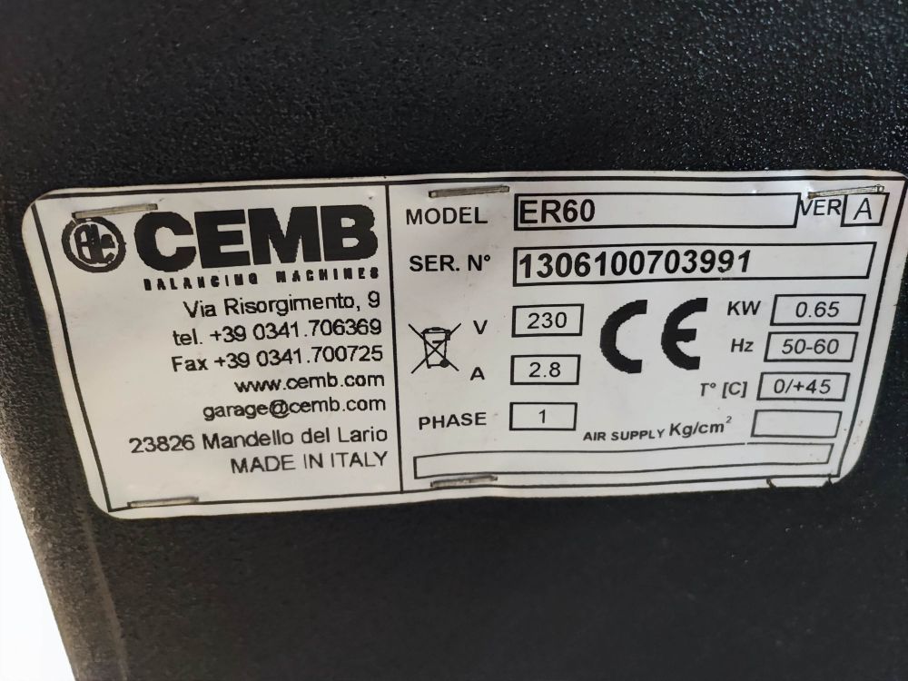 CEMB ER60 Auswuchtmaschine (Gebraucht) in St.Margarethen TG für CHF 801 ...