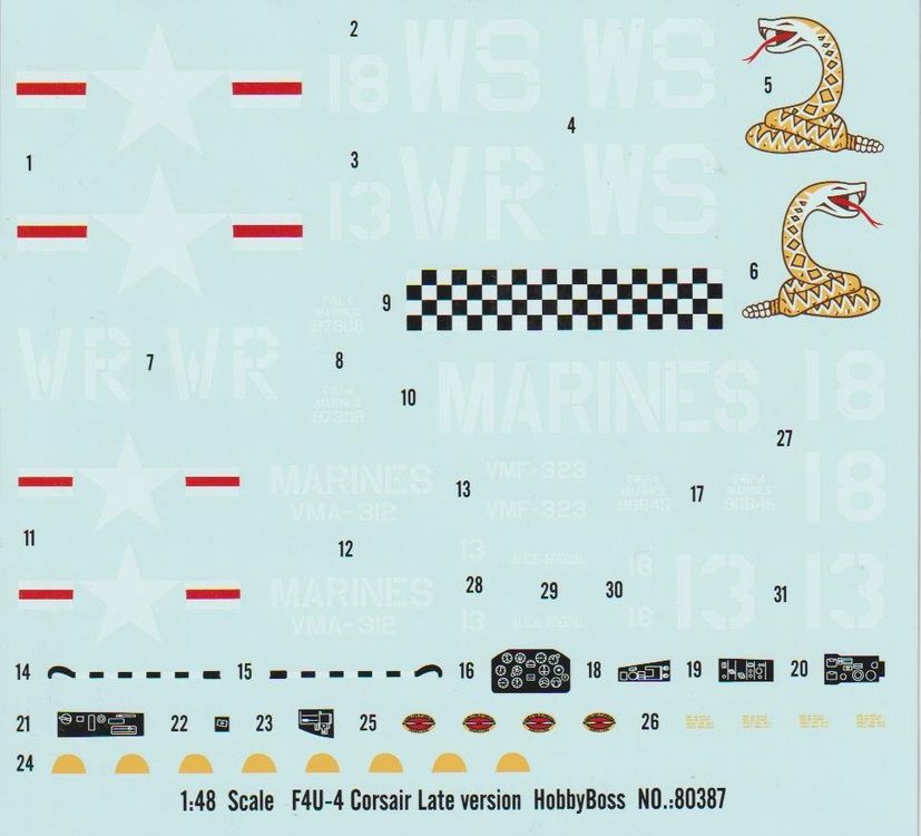 Decals zu Chance-Vought F4U-4 Corsair 1/48 (Neu und originalverpackt) in Bözen für CHF 5 – mit ...